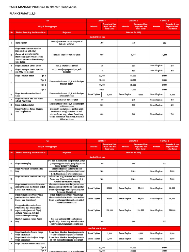 Tabel PPH Plus Cermat | PDF