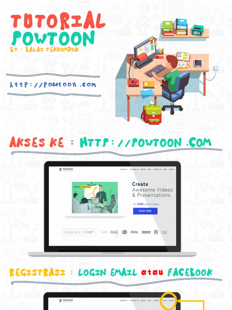 Panduan Lengkap Menggunakan Powtoon | PDF