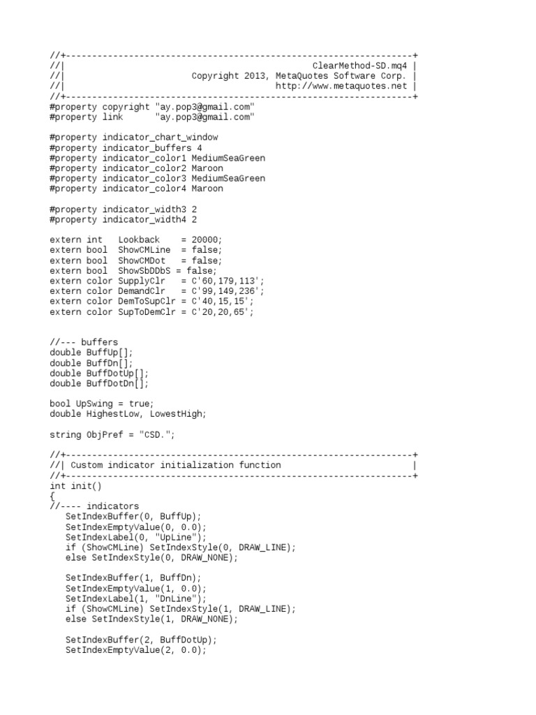 Clear Method SD - mq4 | Download Free PDF | Object Oriented Programming | Computer Programming