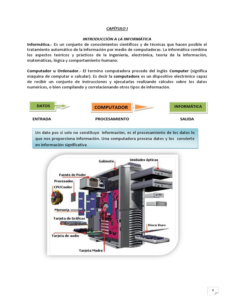 Módulo de Informática Básica | PDF | Microprocesador | Equipo de oficina