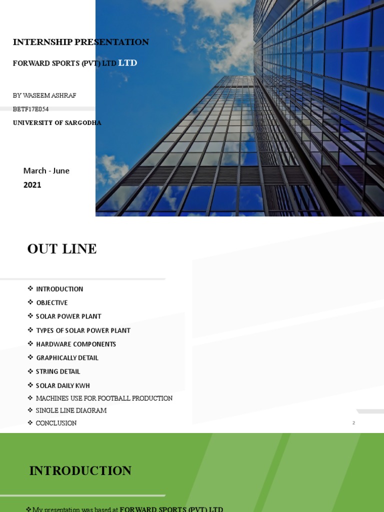 Engineering Internship Insights | PDF | Solar Power | Solar Energy