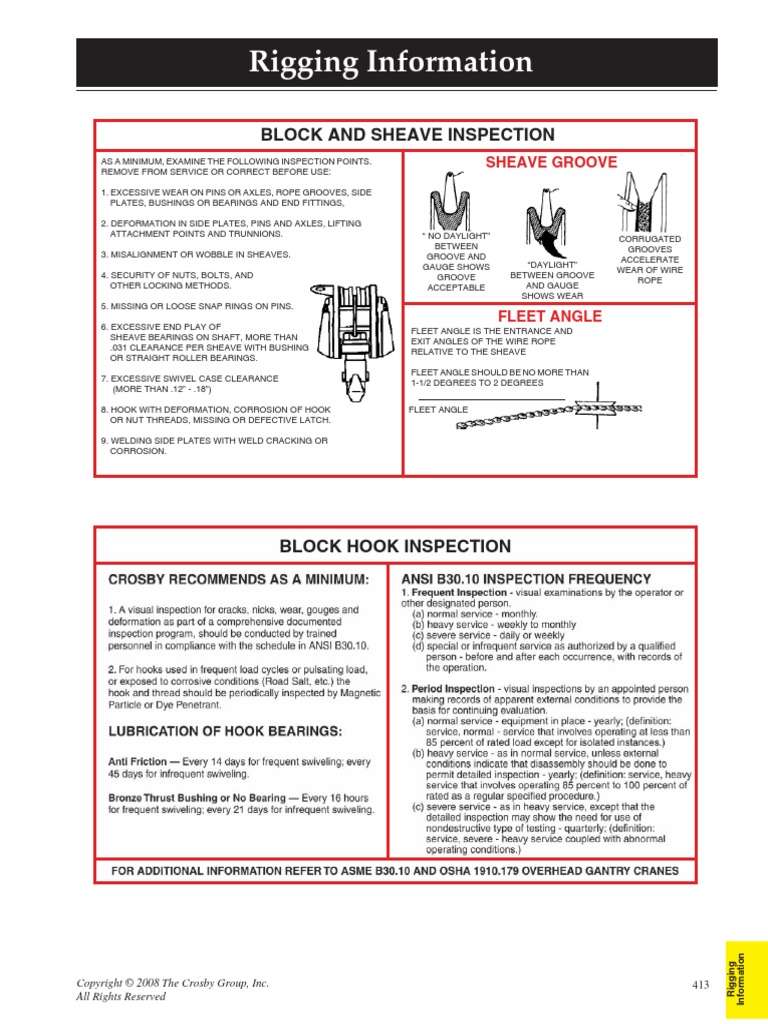 Block and Sheave Inspection Block Hook Inspection | PDF | Machines ...