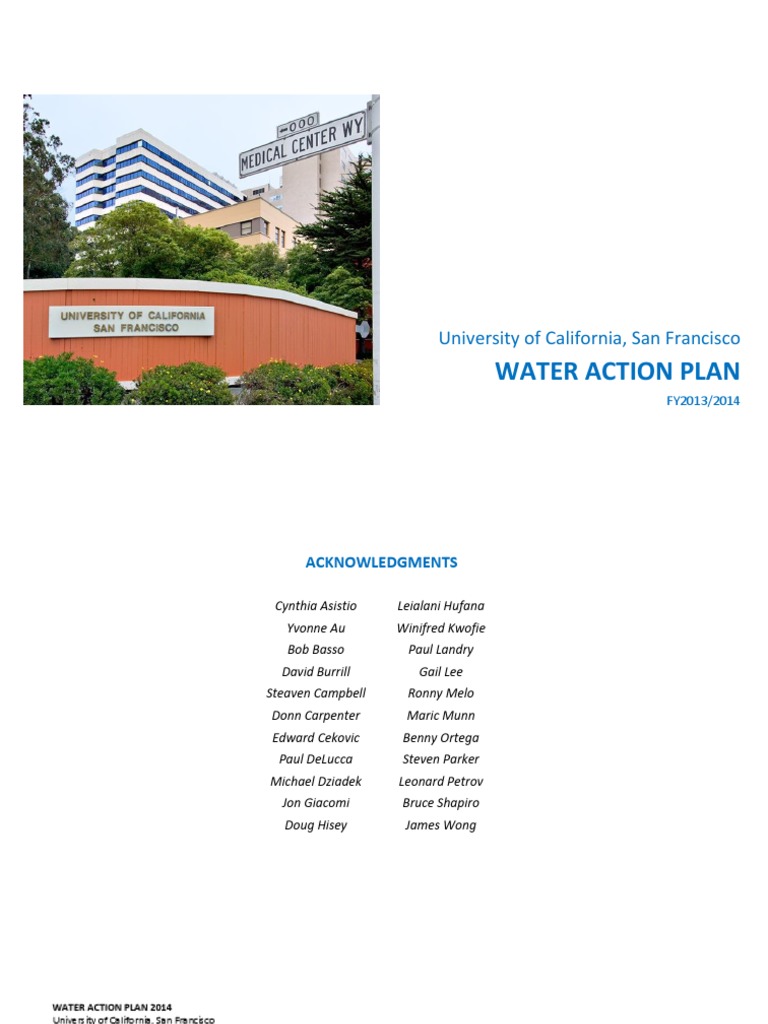 Water Action Plan: University of California, San Francisco | Download ...