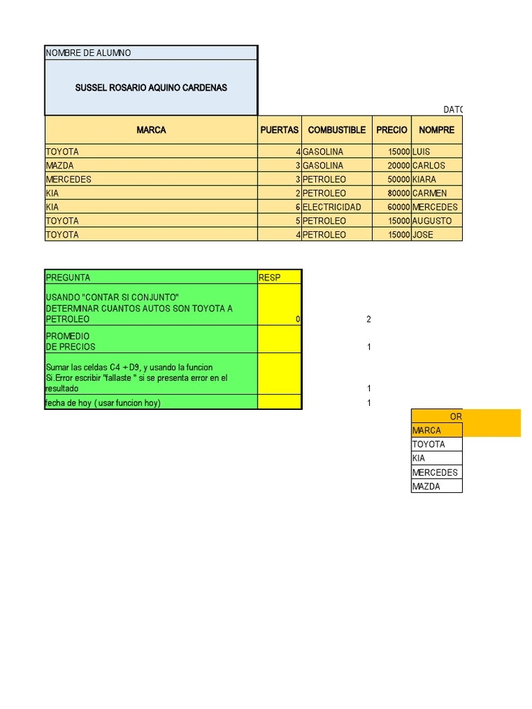 Pregunta Excel-1 | PDF
