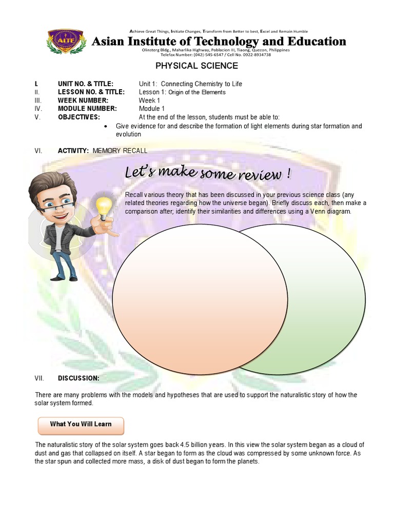 Module 1 Physical Science | PDF | Genesis Creation Narrative | Solar System