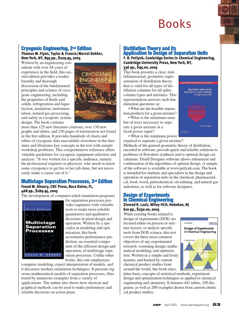 Books: Cryogenic Engineering, 2 Edition Distillation Theory and Its ...