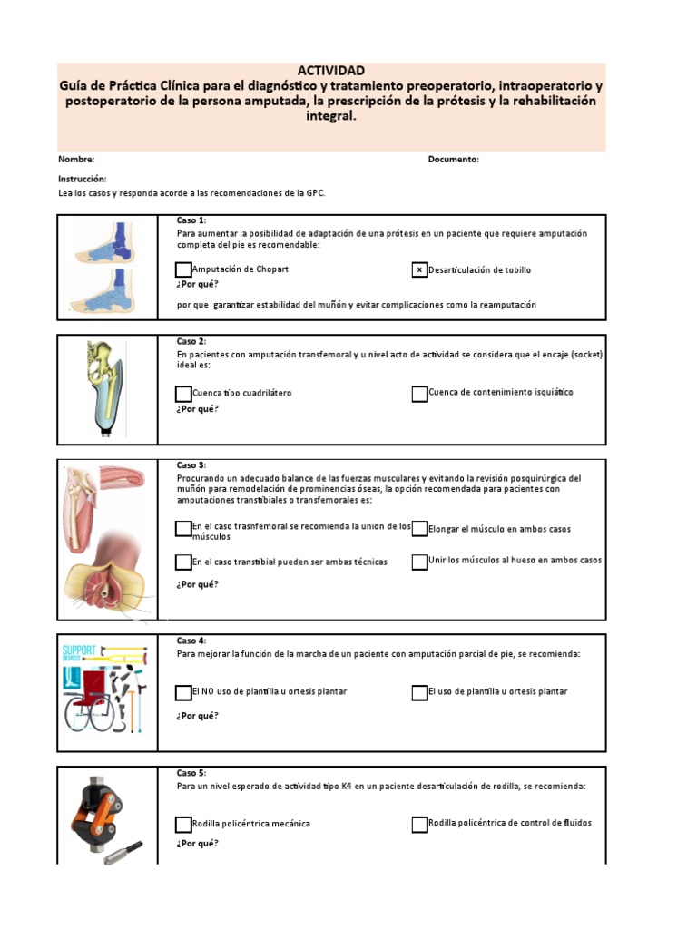 Actividad Clase 4 - Recomendaciones GPC | PDF | Rodilla | Amputación