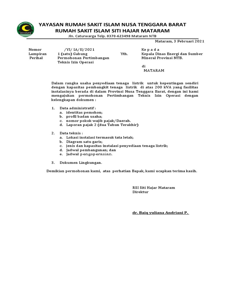 Permohonan To ESDM | PDF