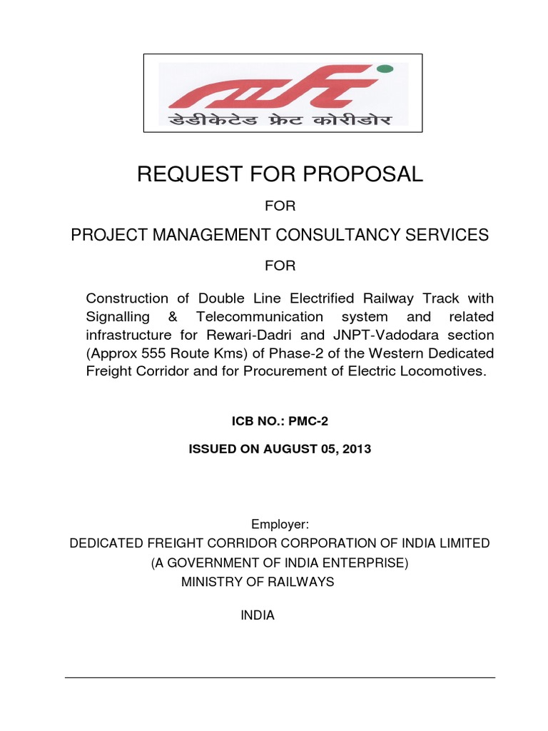 RFP for Project Management Consultancy | PDF | Consultant | Request For ...