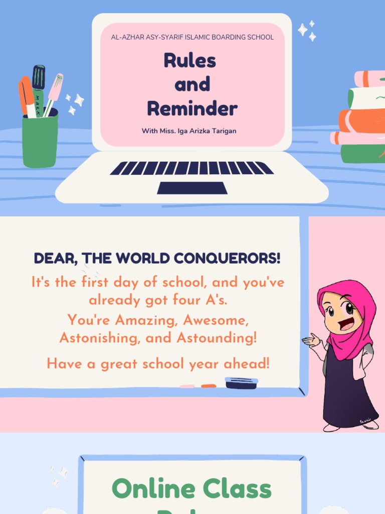 Rules and Reminder: Al-Azhar Asy-Syarif Islamic Boarding School | PDF ...