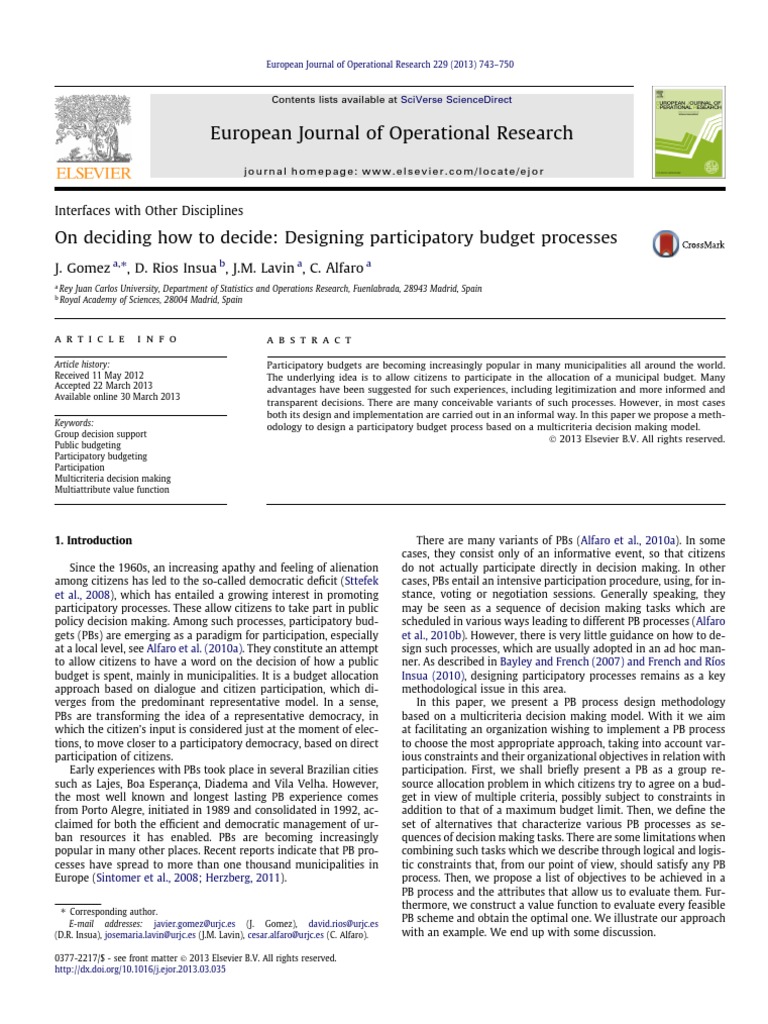 On Deciding How To Decide | PDF | Negotiation | Consensus Decision Making