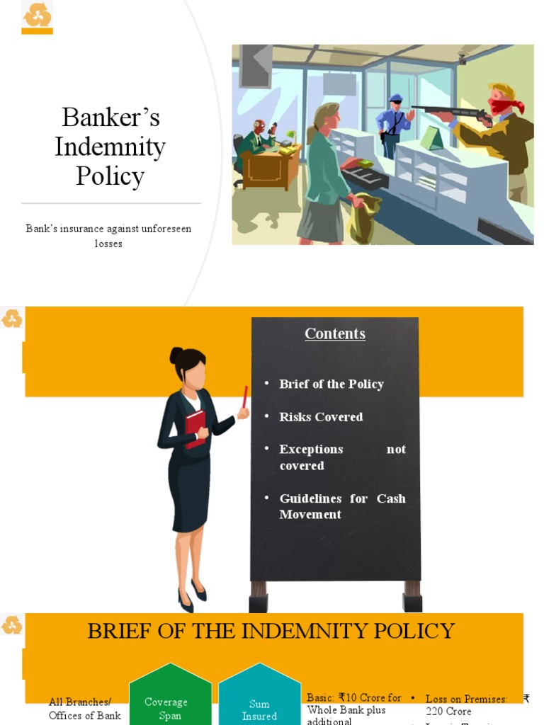 Banker's Indemnity Policy: Bank's Insurance Against Unforeseen Losses ...