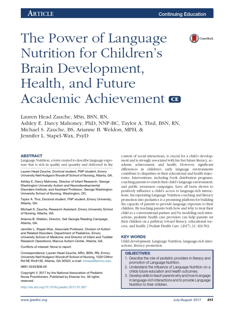 The Power of Language Nutrition For Children's Brain Development ...