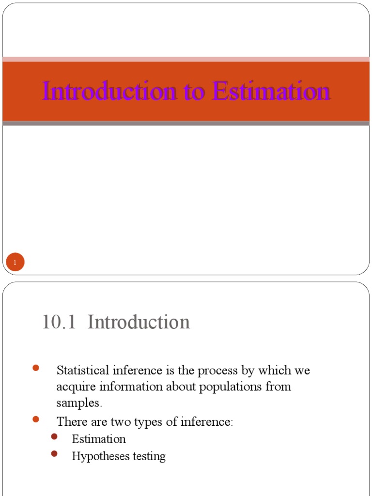 CHAPTER 5. Introduction To Estimation | Download Free PDF | Estimator ...