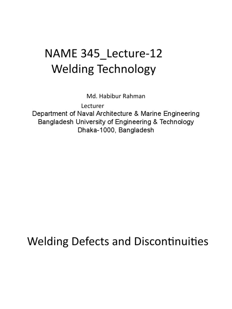 Welding Defects and Discontinuities | Download Free PDF | Construction ...