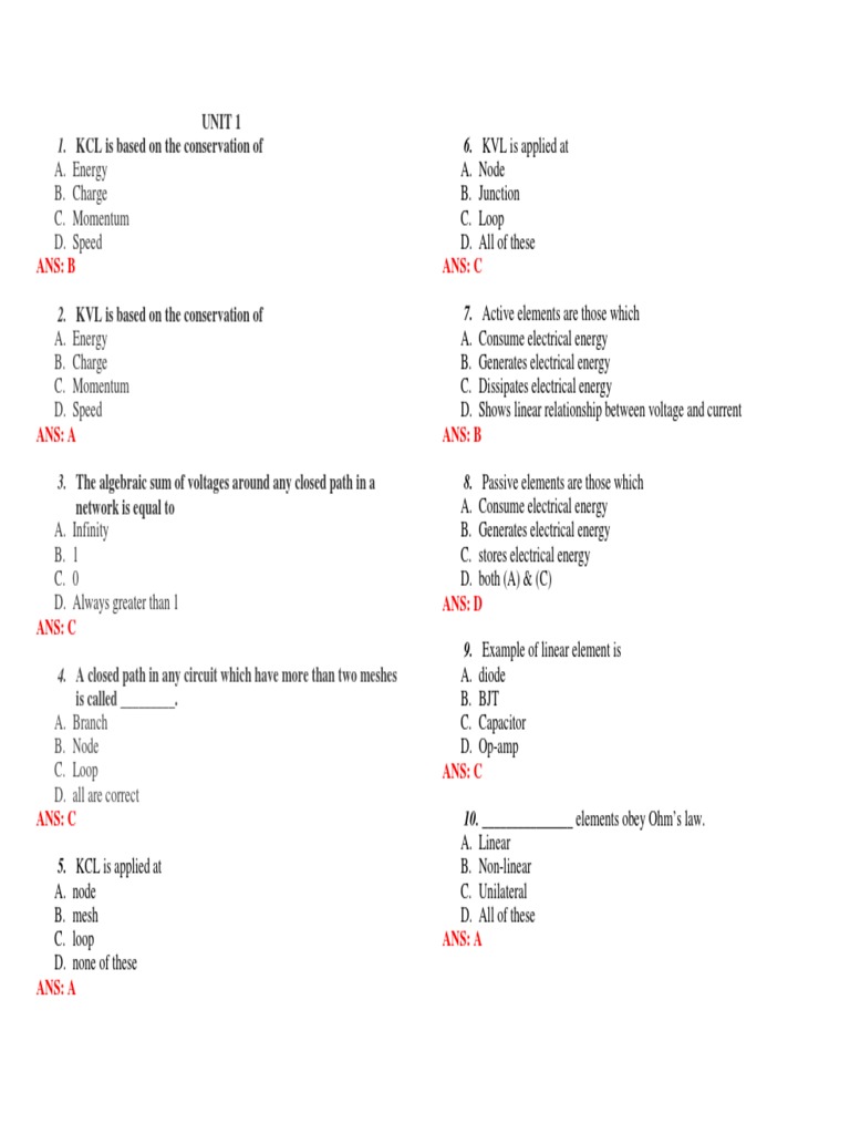Kiet Bee MCQ | PDF | Transformer | Electrical Network