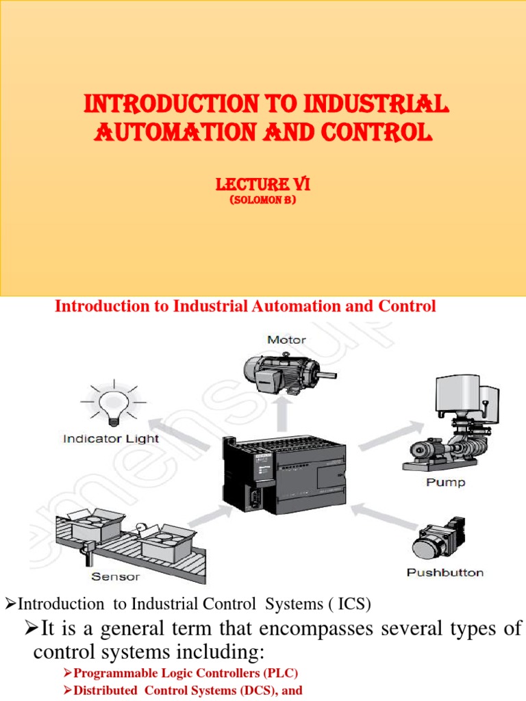 Introduction to Industrial Automation and Control Systems | PDF ...