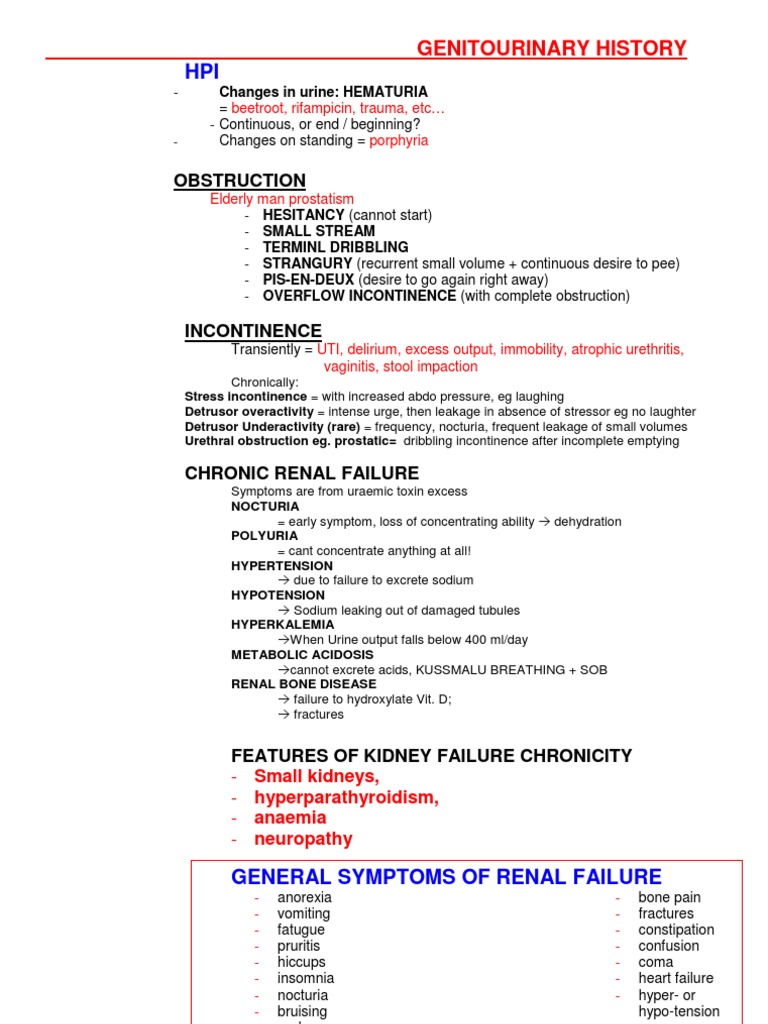 Renal History and Exam | PDF | Kidney | Dialysis