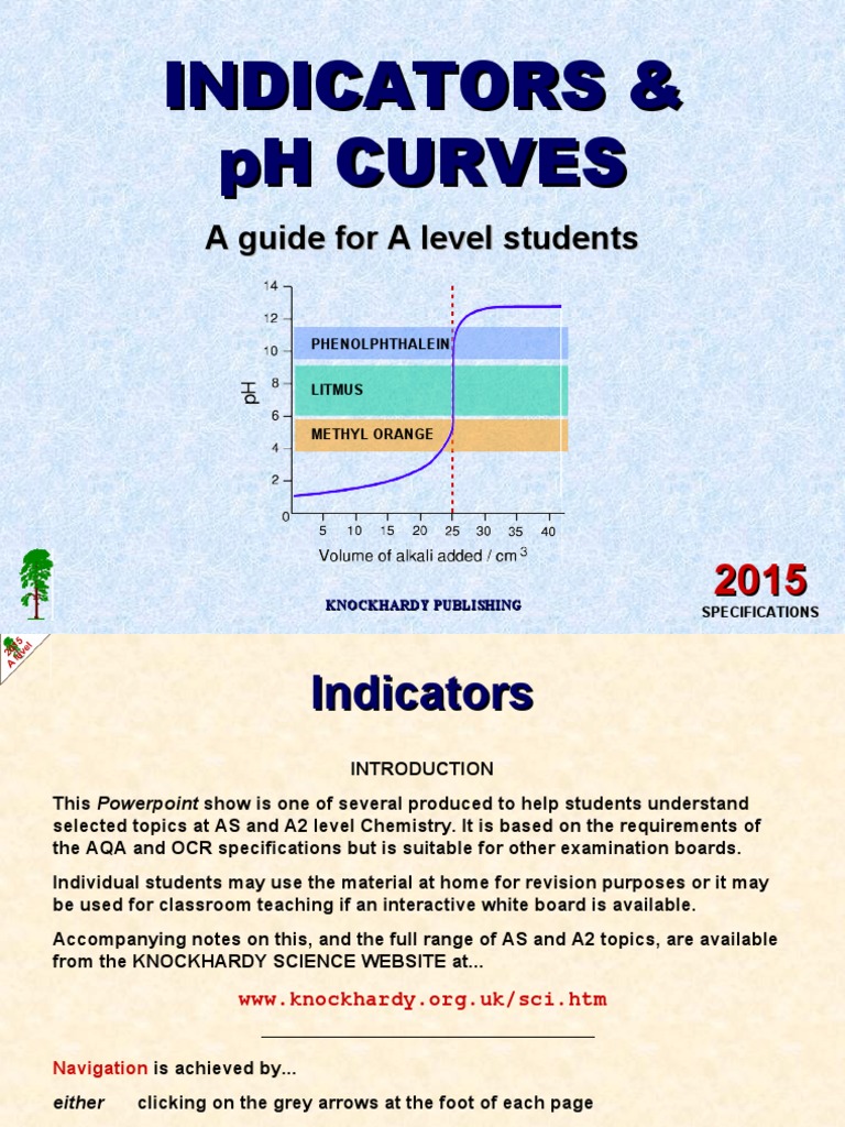 Indicators & PH Curves | PDF | Chemistry | Titration