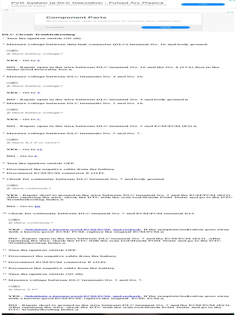 Dlc Circuit Troubleshooting Pdf Electrical Engineering