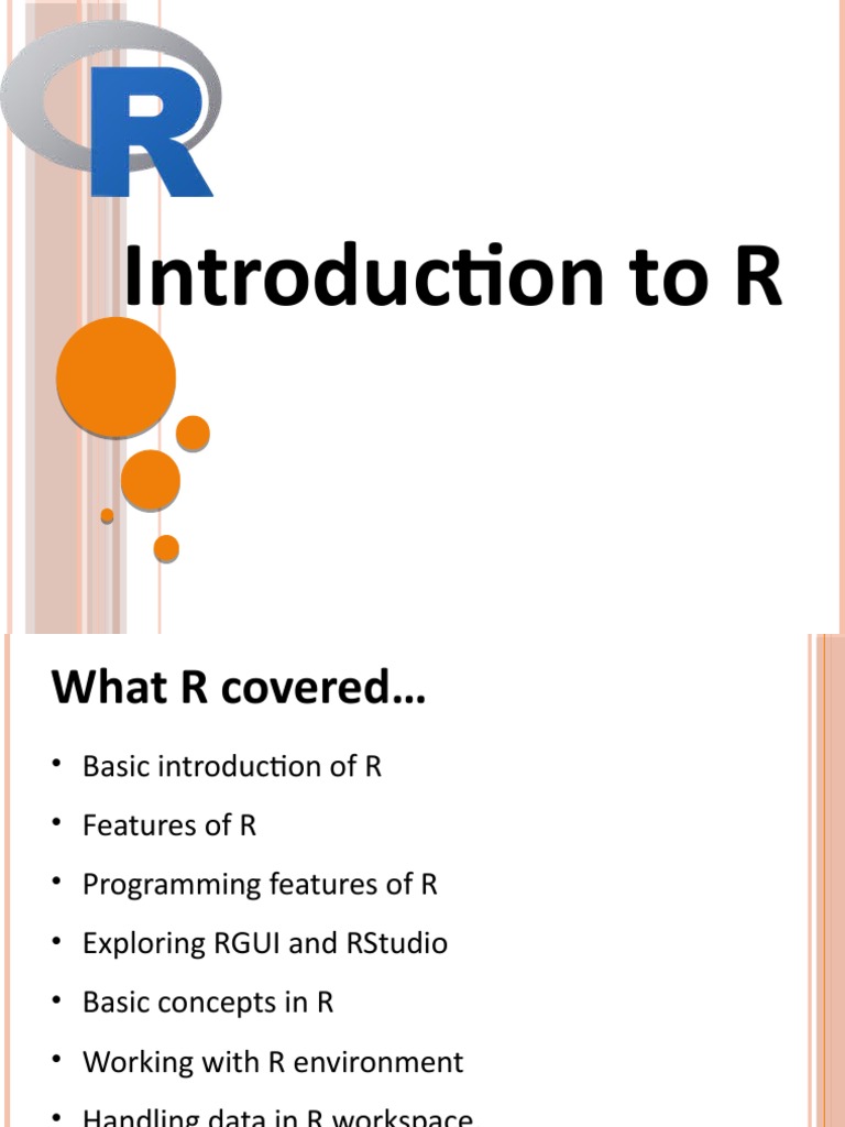 Introduction To R Pdf R Programming Language Computer Programming 