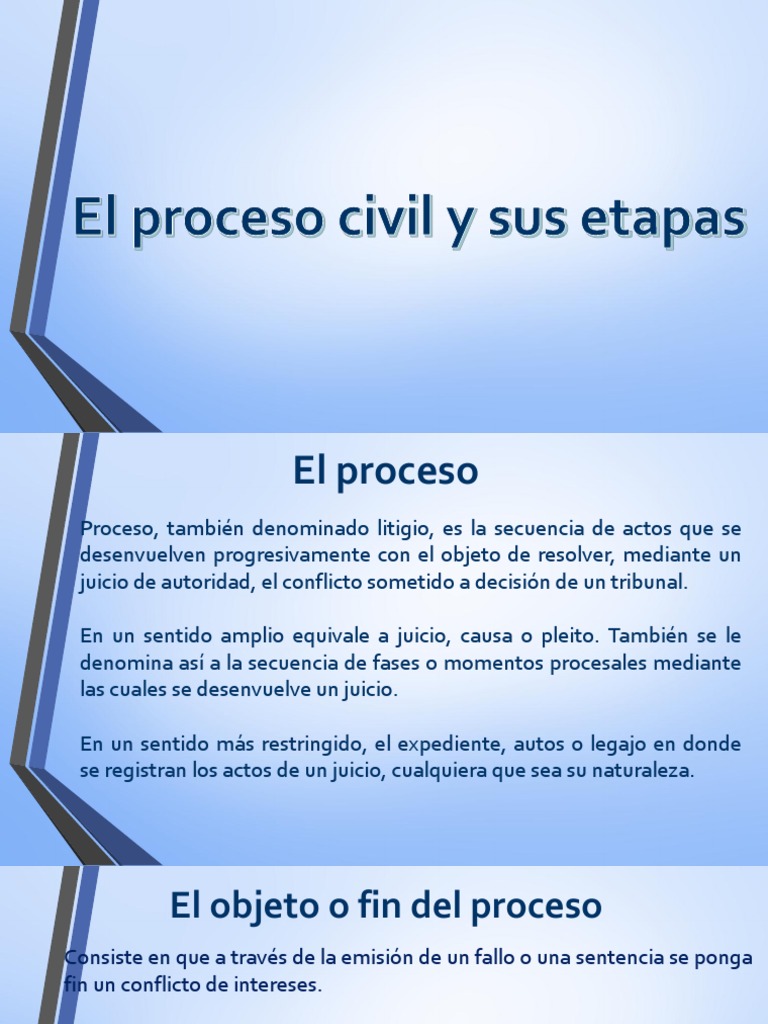 3o Modulo, El Proceso Civil y Sus Etapas | PDF | Demanda judicial | Ley ...