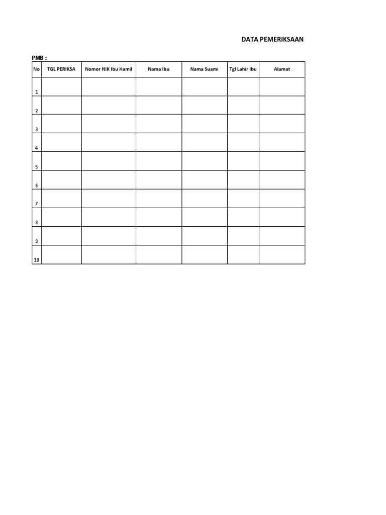 Format Laporan PMB | PDF