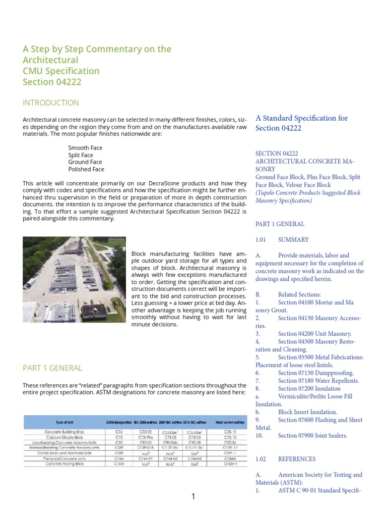 Technical Specification Step by Step | PDF | Masonry | Concrete