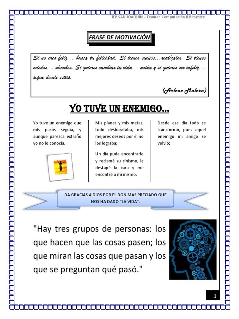 Examen de Word Basico | PDF