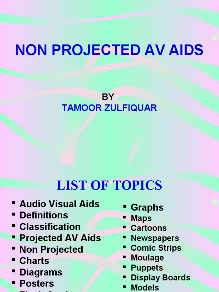 Non Projected Av Aids: Tamoor Zulfiquar | PDF | Chart | Infographics