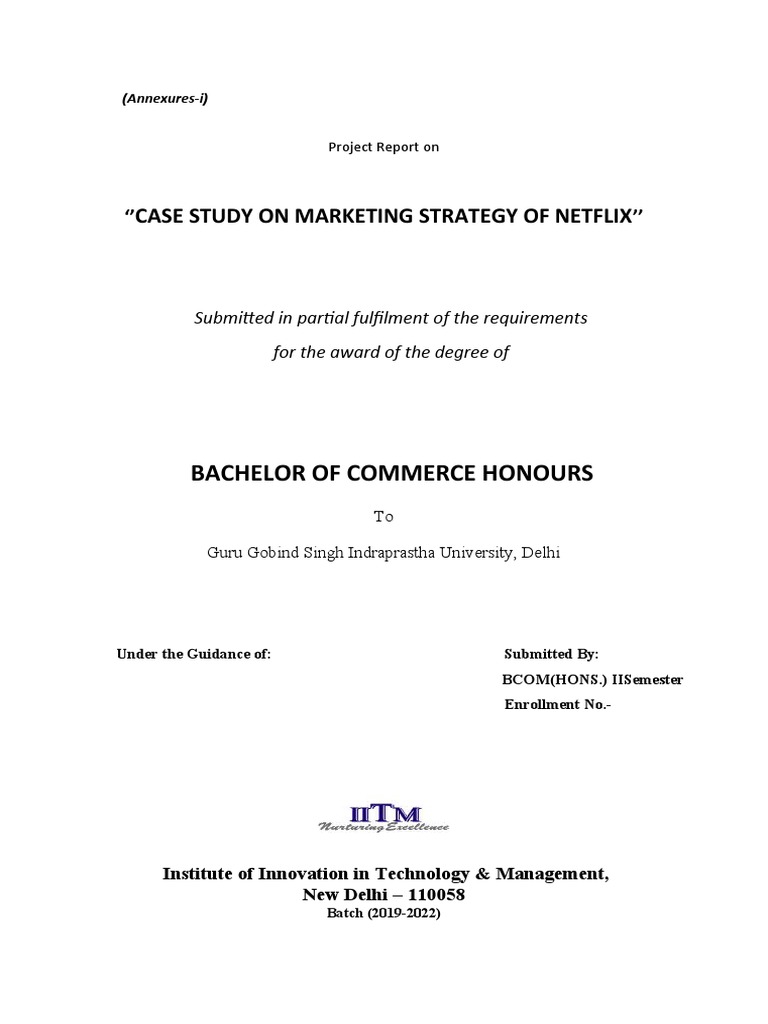 Case Study On Marketing Strategies of Netflix | PDF | Netflix | Business