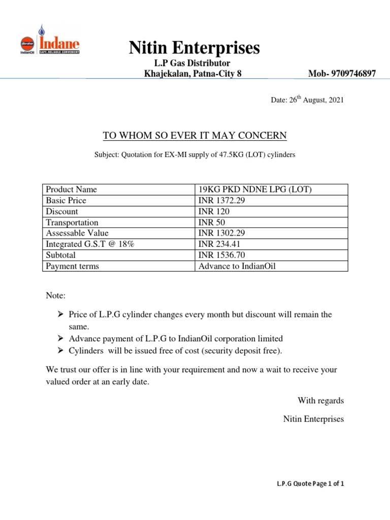 Nitin Enterprises: To Whom So Ever It May Concern | PDF