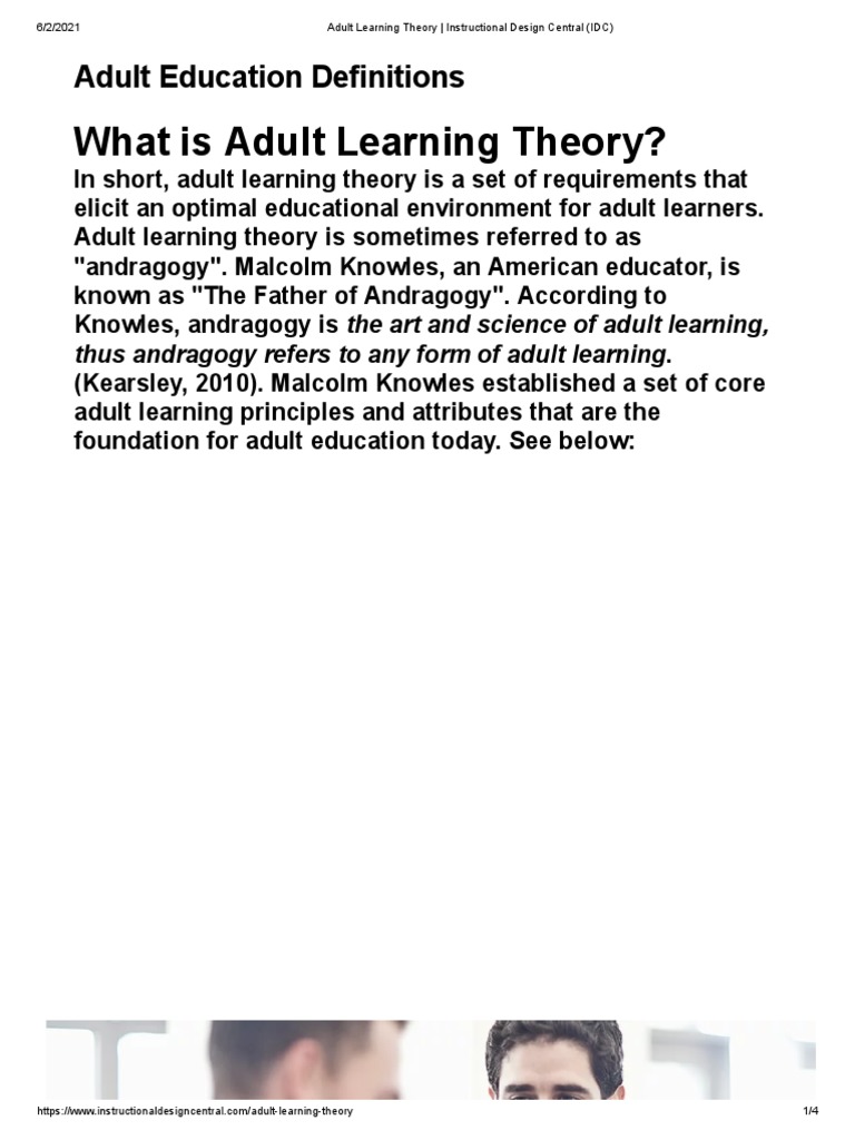 Adult Learning Theory - Instructional Design Central (IDC) | PDF ... Adult Learning Theory - Instructional Design Central (IDC) | PDF ...
