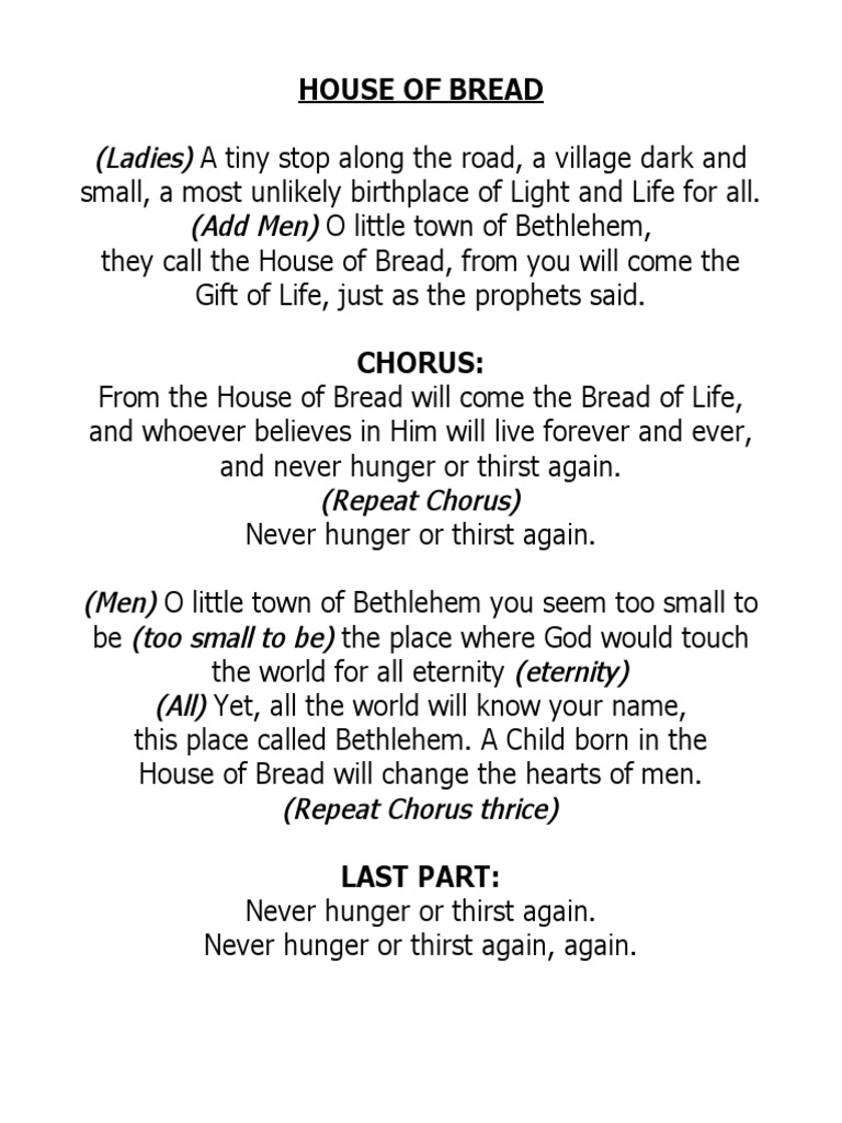 House of Bread: A Christmas Song | PDF