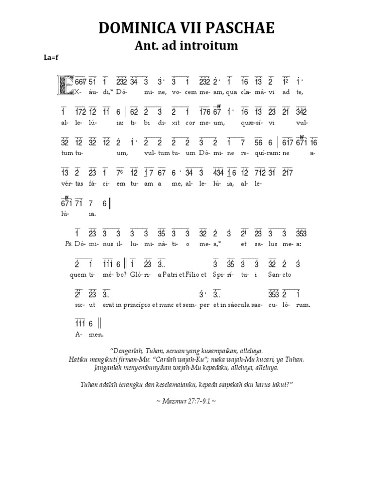 Exaudi Domine Vocem Meam Gregorian | PDF