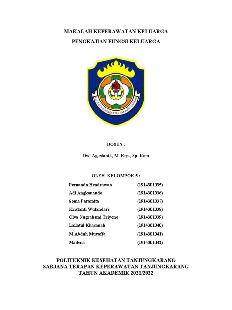 FIX MAKALAH KEP - KLG Kel 5 (Pengkajian Fungsi Keluarga) | PDF