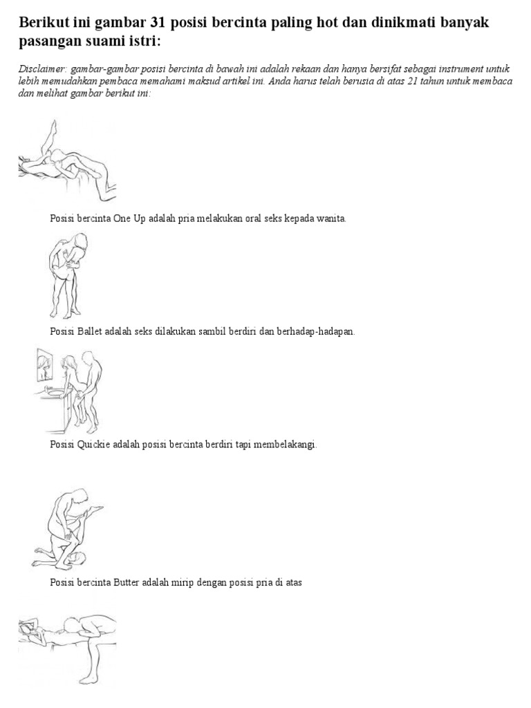 Berikut Ini Gambar 31 Posisi Bercinta Paling Hot Dan Dinikmati Banyak Pasangan Suami Istri | PDF