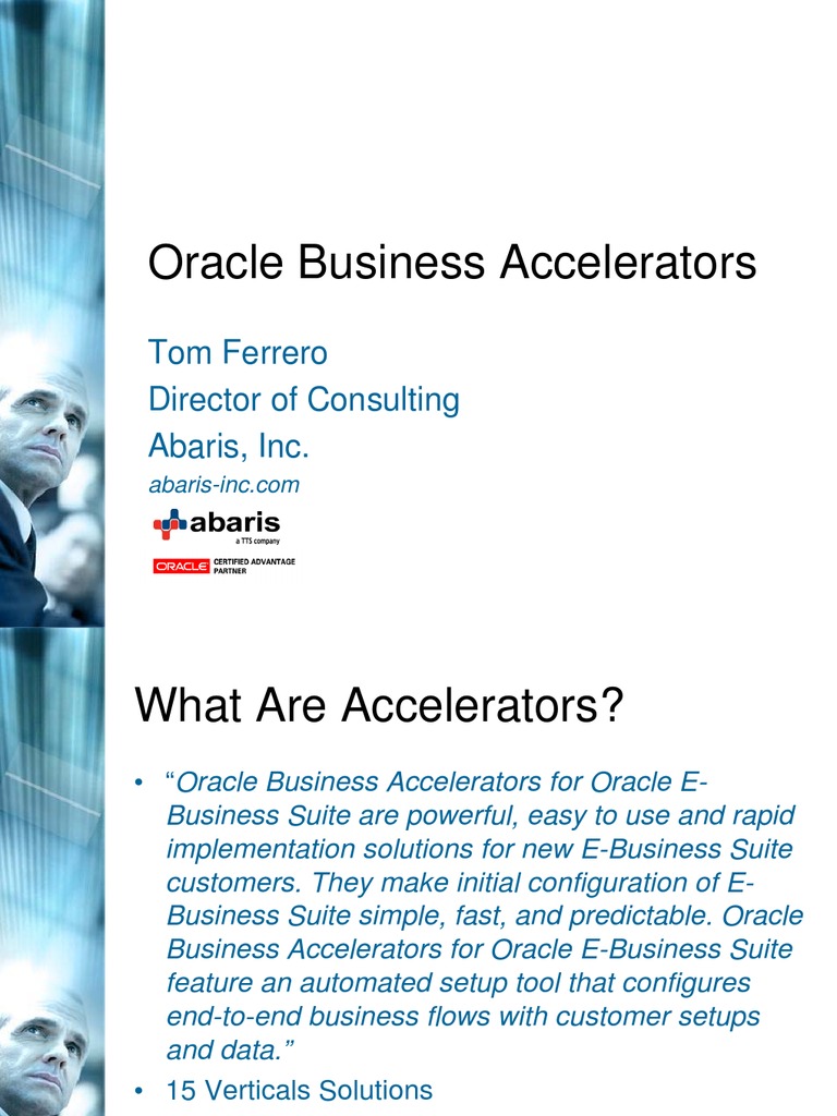 Oracle Business Accelerators | PDF | Electronic Business | Oracle Database