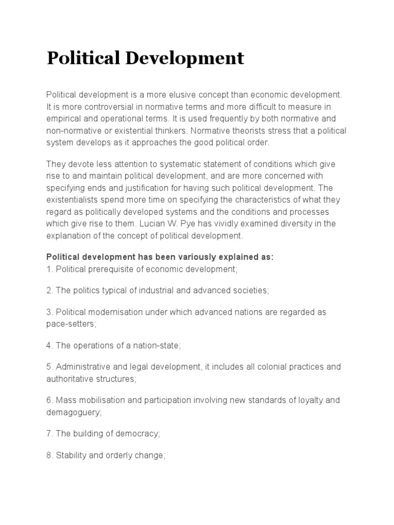 Understanding Political Development | PDF | Modernization Theory ...
