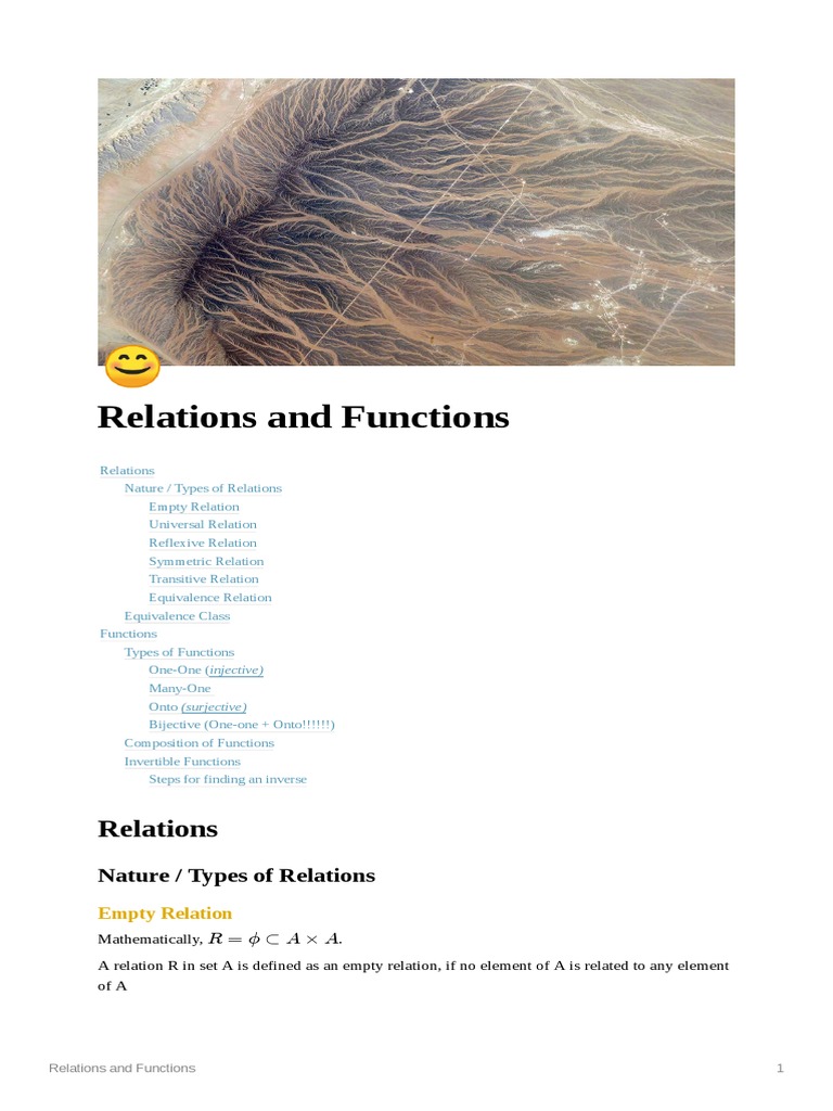 Relations and Functions | PDF | Function (Mathematics) | Functions And ...