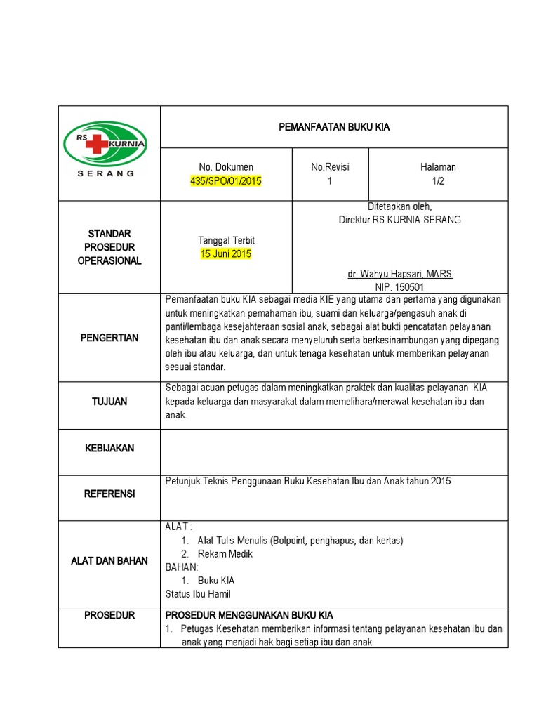 Spo Pemanfaatan Buku Kia | PDF