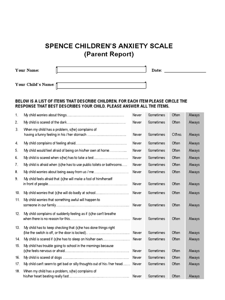 Parent's Guide to Child Anxiety | PDF