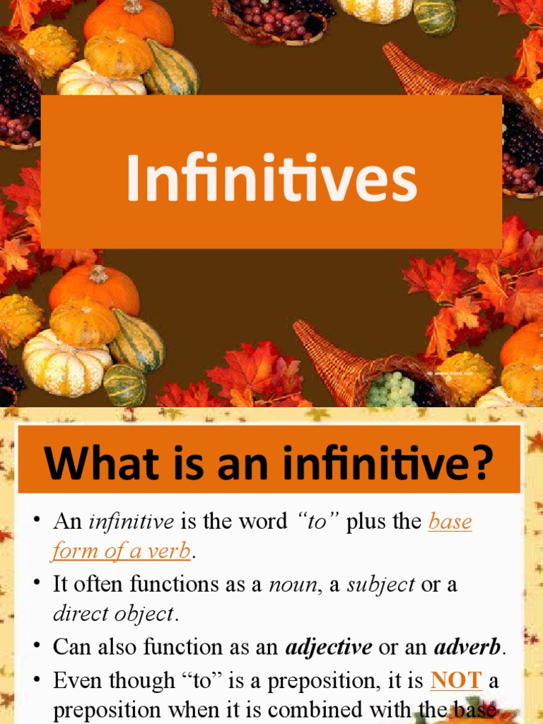 Infinitives | PDF | Verb | Adverb