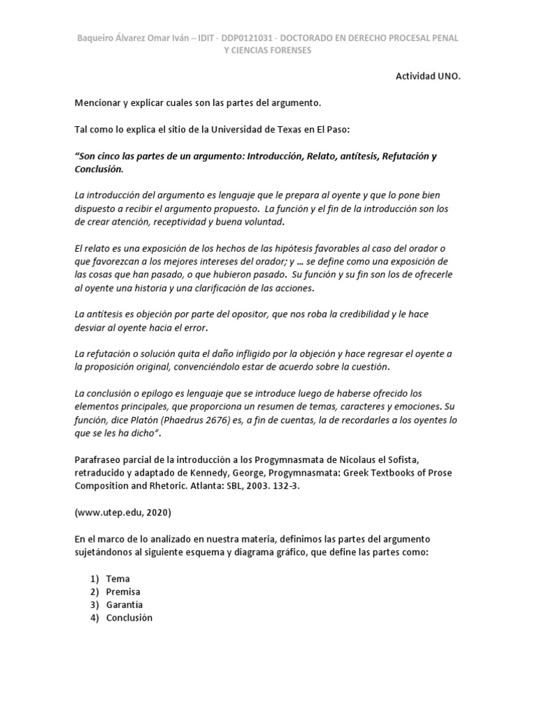 Las Partes de Un Argumento | PDF | Existencia | Filosofía