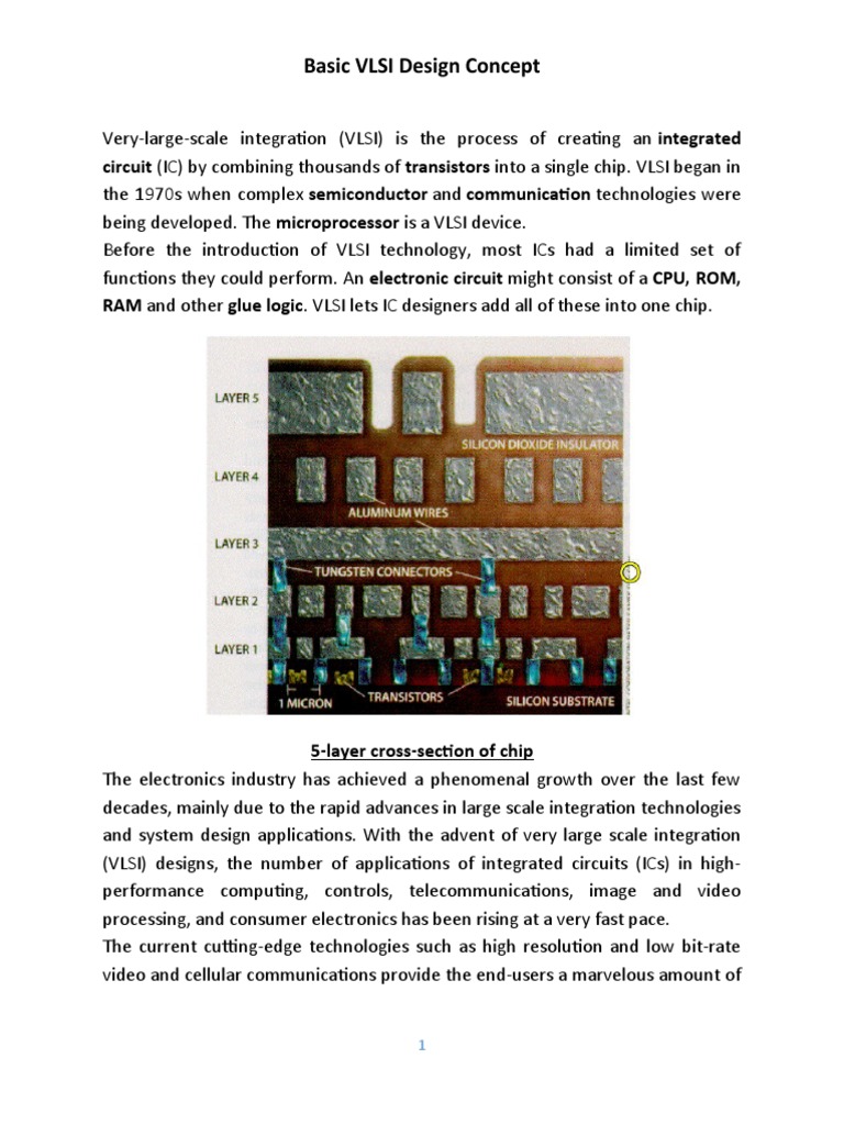 Basic Vlsi Design Concept Pdf Hardware Description Language Integrated Circuit