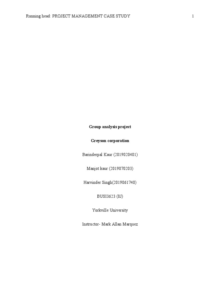 Project Management Case Study | PDF | Project Management | Employment