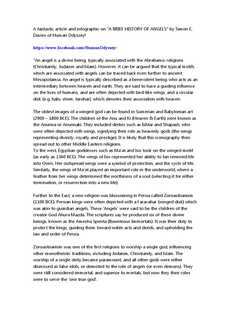 A Fantastic Article and Infographic On | PDF | Angel | God