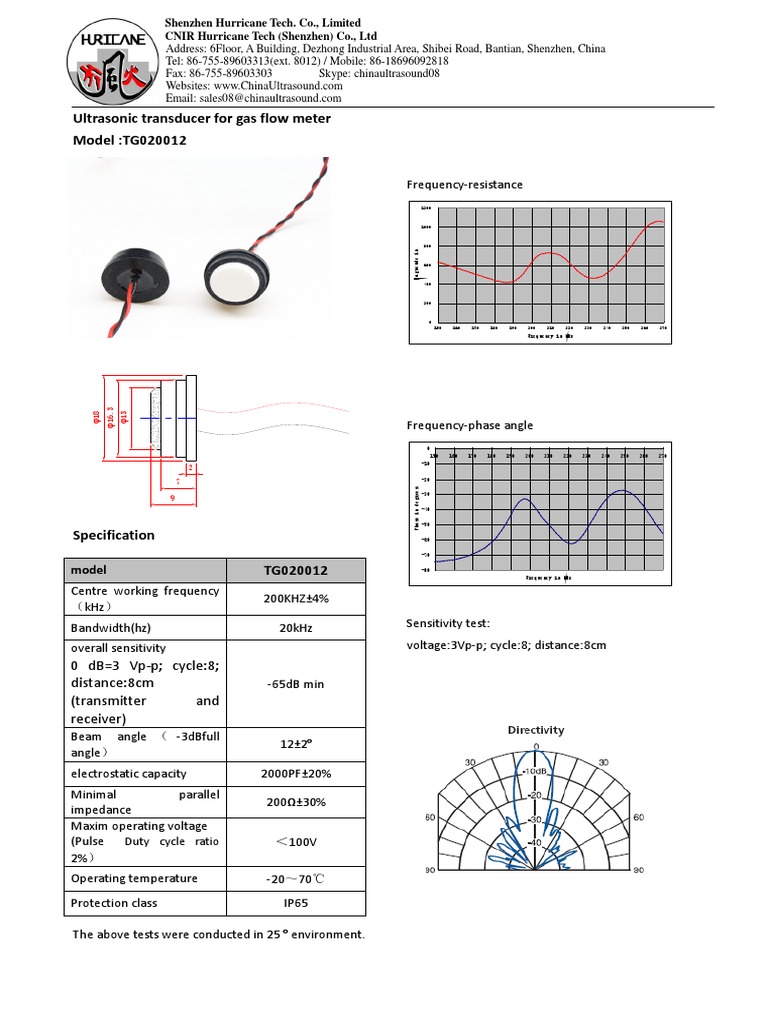 200 KHZ Gas Flow Transducer | PDF | Electrical Engineering | Electronics
