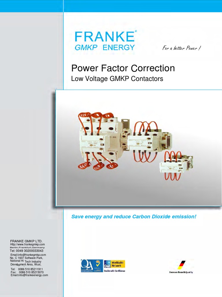 Catalogue-FRANKE Contactor | PDF | Capacitor | Physical Quantities
