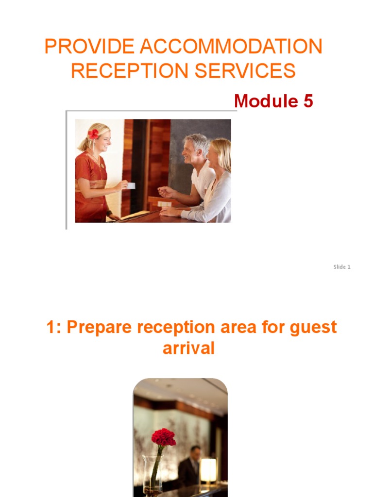 Provide Accommodation Reception Services | PDF | Cheque | Payments